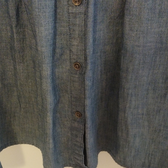 J. Jill | Dresses | J Jill Blue Denim Buttonup Pintuck Bodice Cotton ...